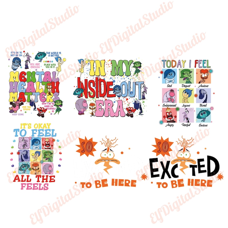 Inside Out 25+ PNG File Download, Inside Out It's Okay to Feel All the ...