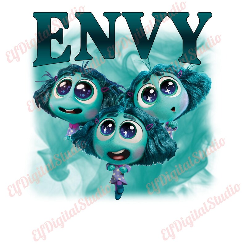Inside Out 2 Emotions PNG, Inside Out PNG Pack Emotions Clipart Digital Download Anxiety, Envy ...