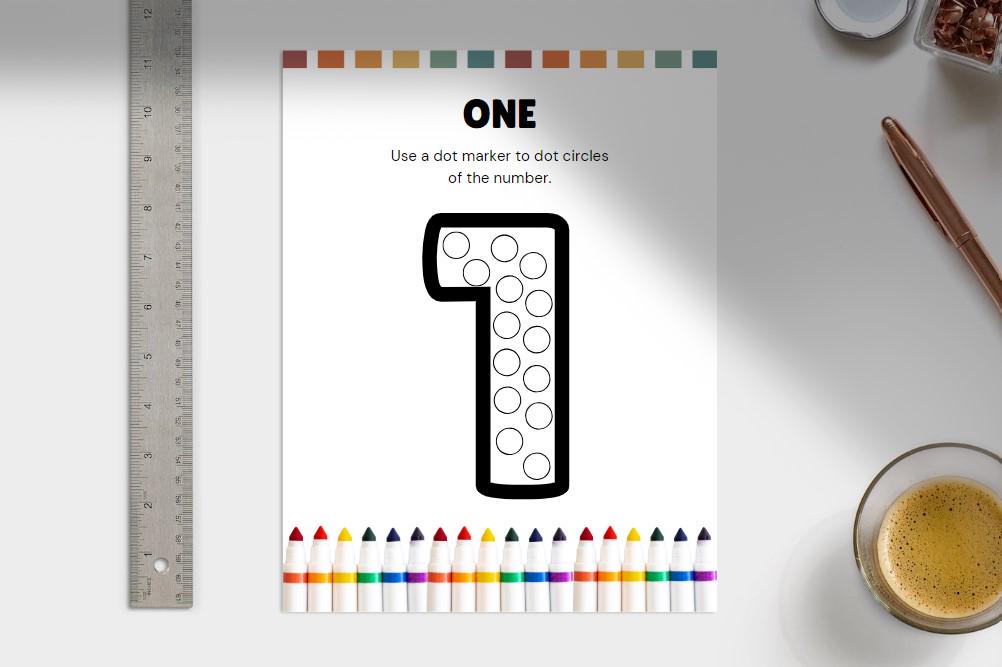 Dot the Numbers Coloring Book - Numbers 1-10 - Etsy