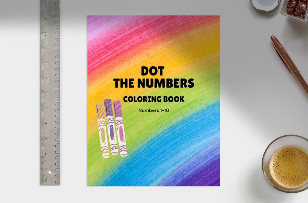 Dot the Numbers Coloring Book - Numbers 1-10 - Etsy