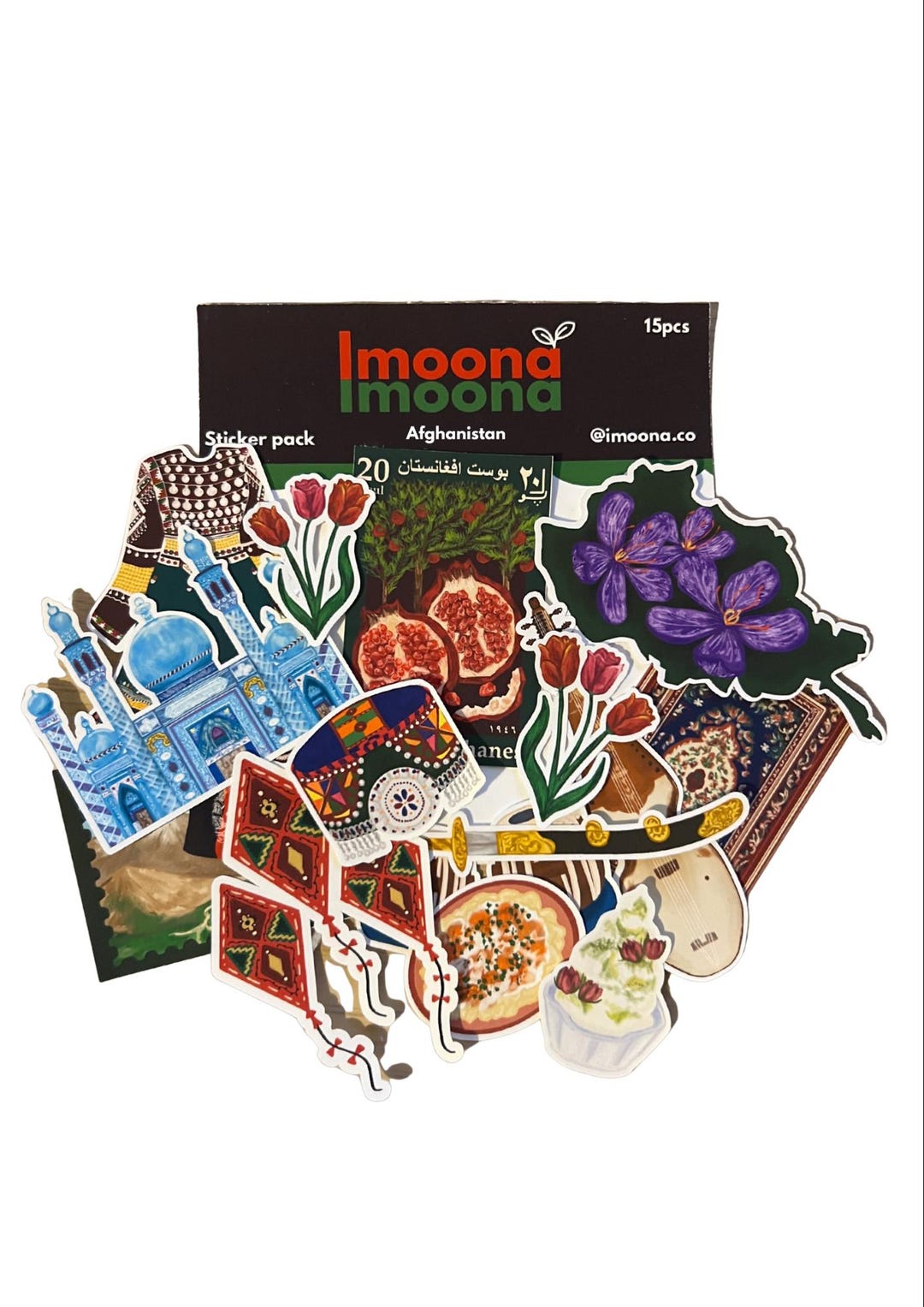 Afghanistan Sticker Set of 15 | Afghan Inspired Stickers for ...