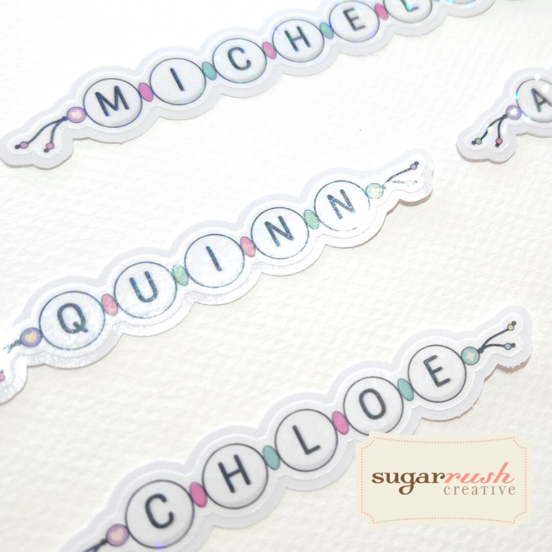 Custom Friendship Bracelet Name Stickers - in My Friendship Era - Etsy