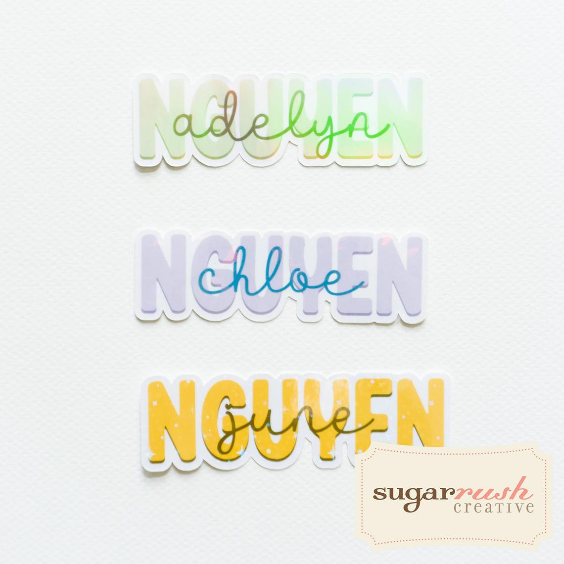 Custom First and Last Name Sticker - Personalized Stickers for Your ...