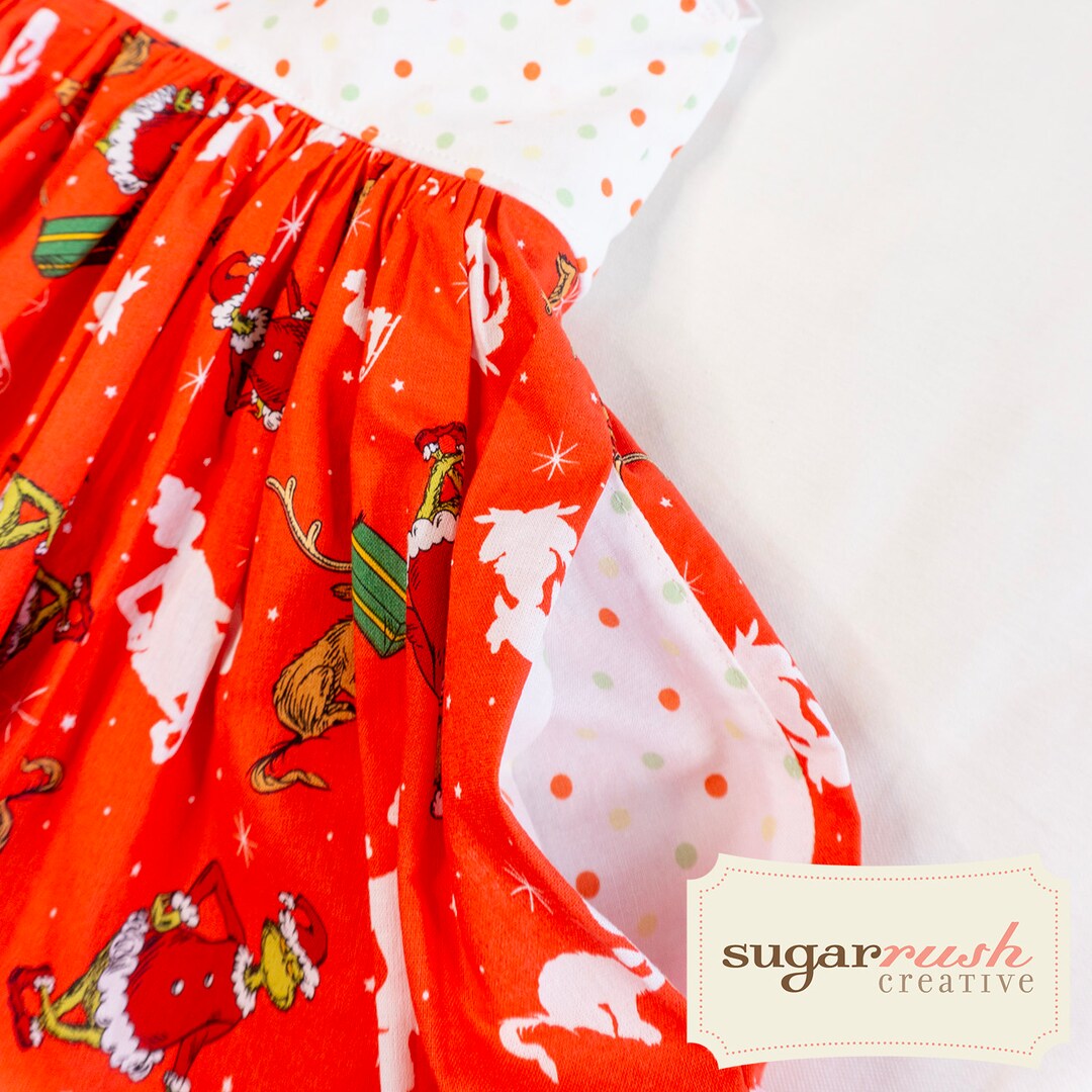 Cute & Festive: Red Grinch Dress for Girls - Perfect Christmas Outfit ...