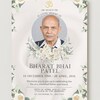 Hindu Funeral Program Announcement Invitation Template, Funeral Details ...