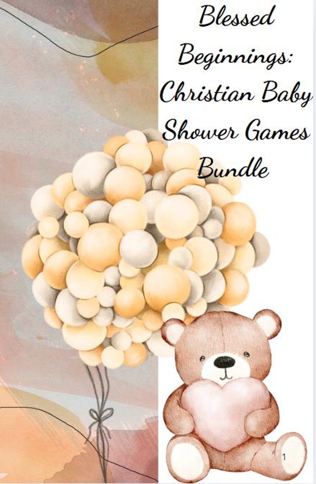 Christian Baby Shower Games Bundle – 8 Faith-filled Activities for a ...