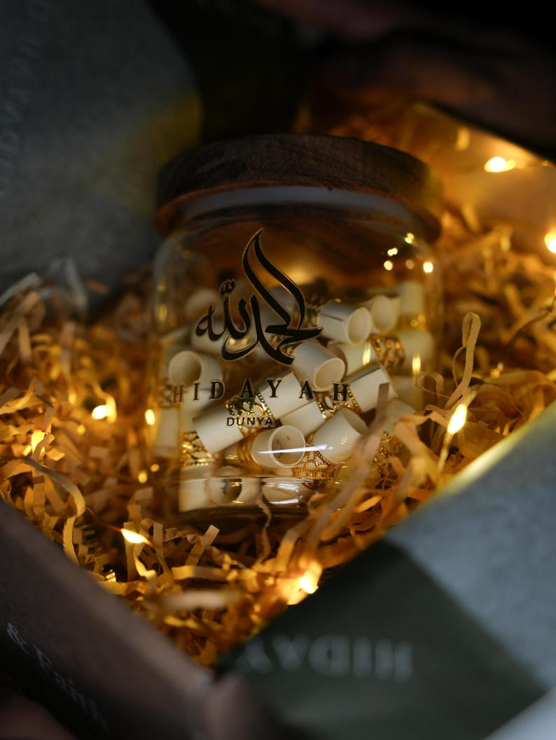 Luxury Islamic Dua Jar – 50 Daily Quran Verses & Duas for Inspiration ...