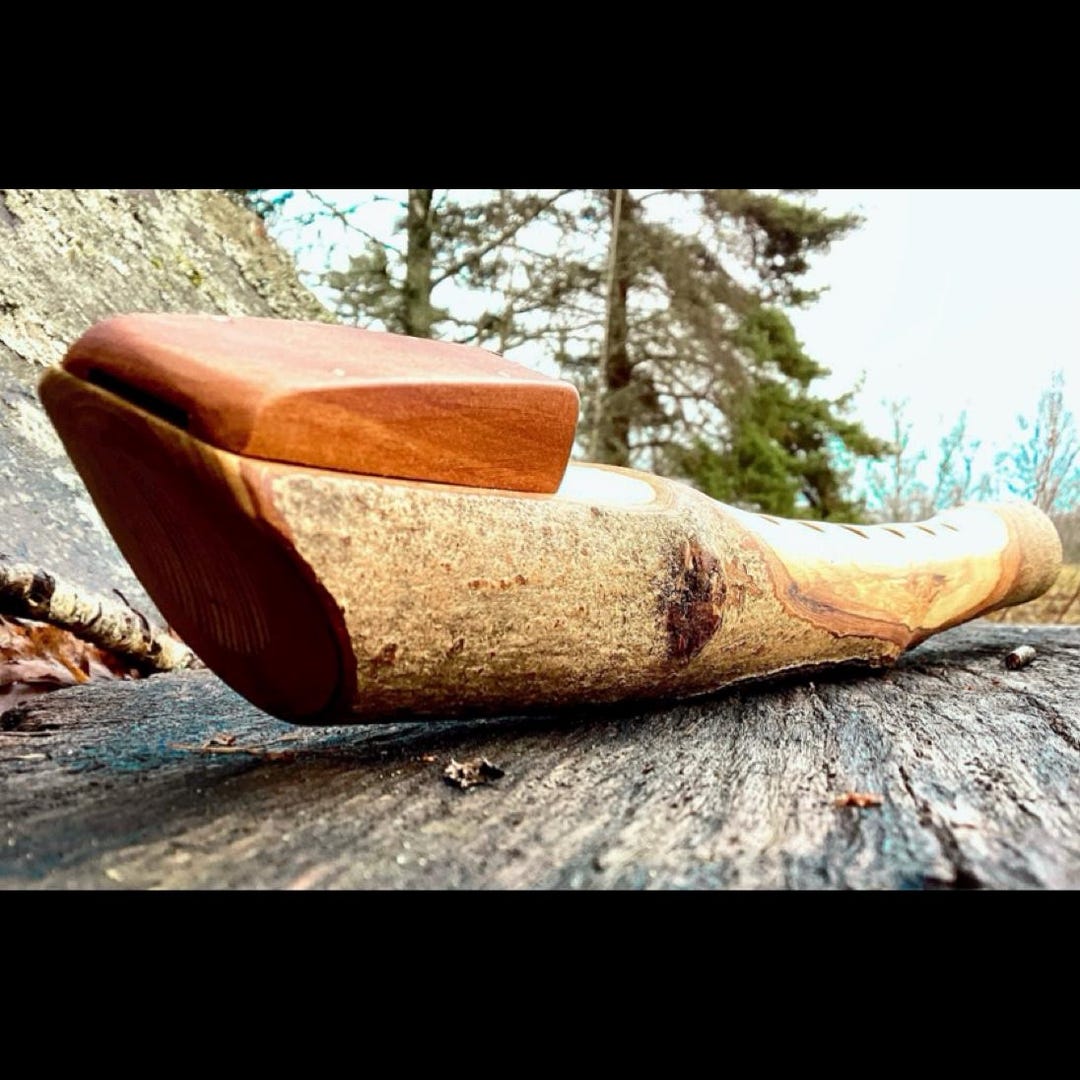 Ash and Plum Native American Flute in Low E Minor - Etsy