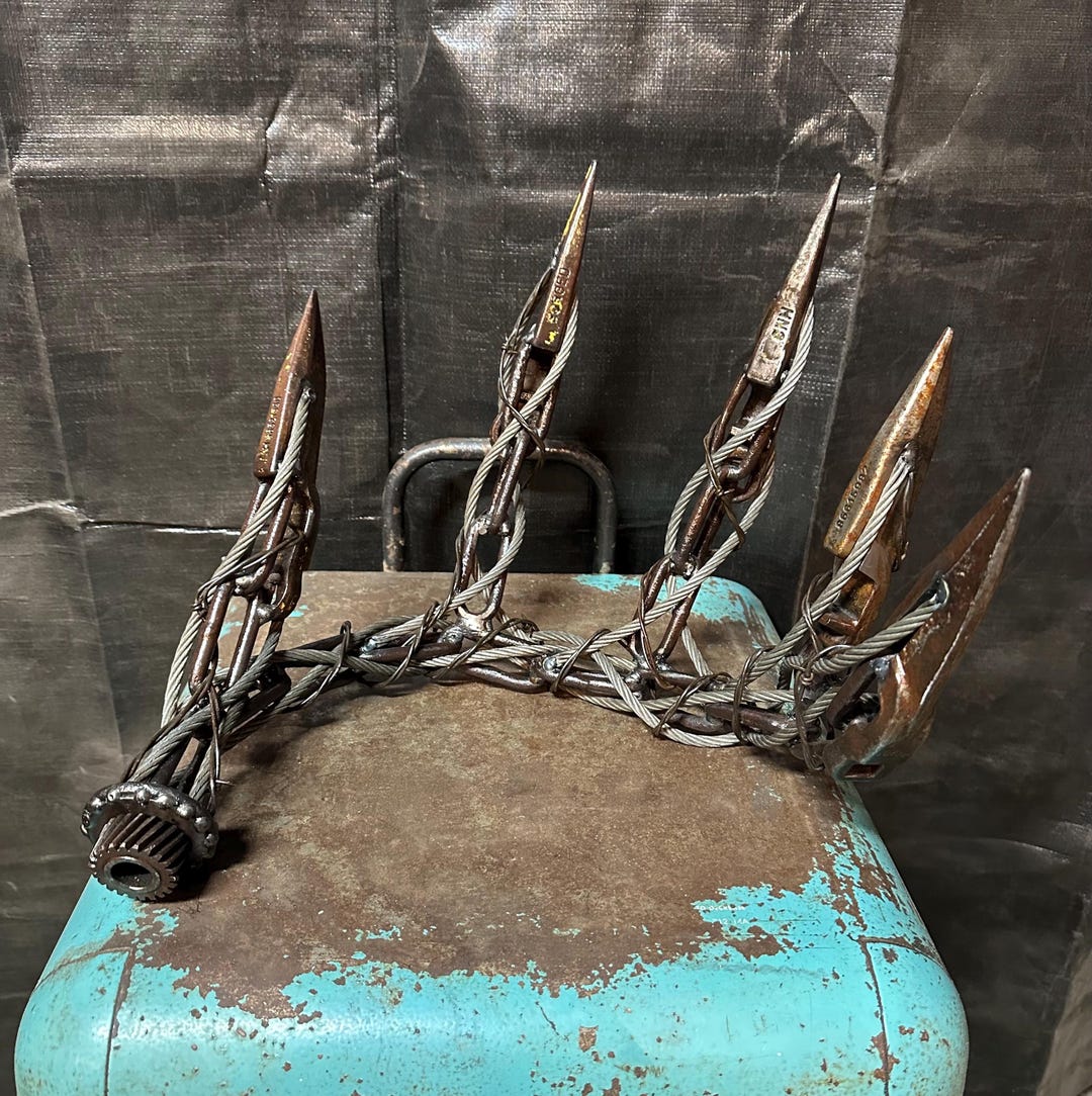 Scrap Metal Whitetail Deer Antler She’d Sculpture - Etsy