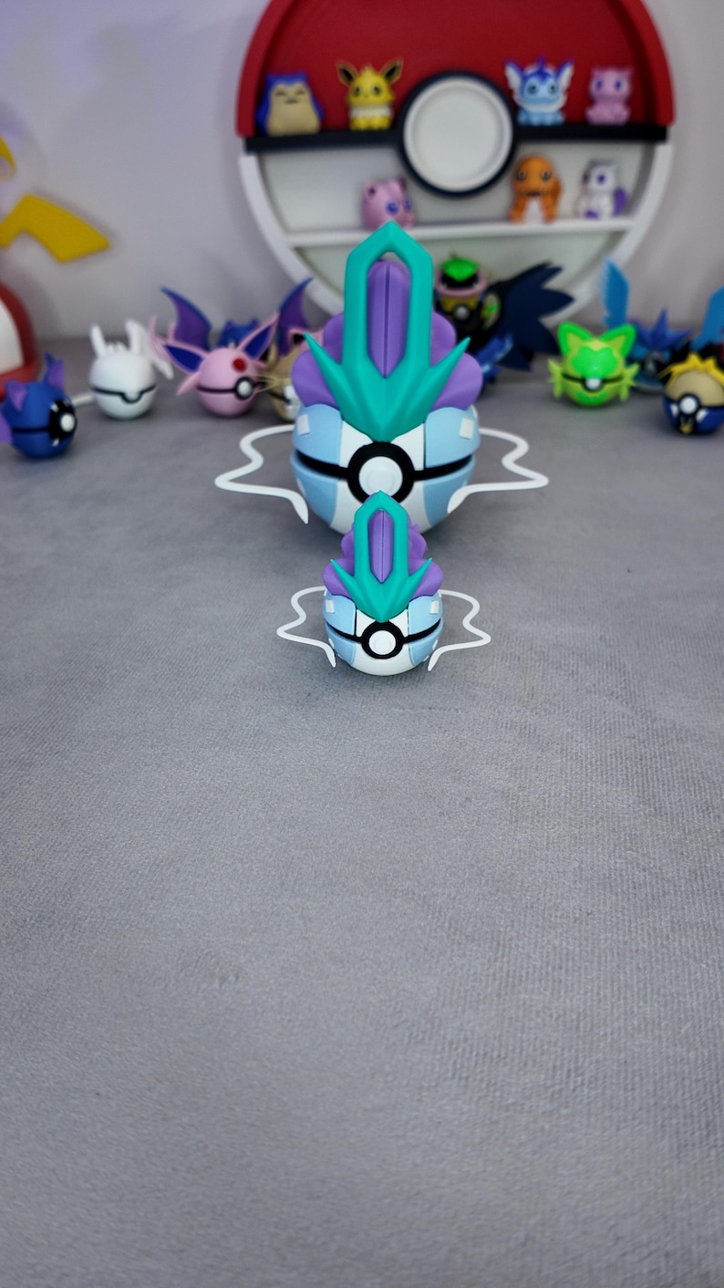 Suicune Pokeball – Legendary Pokémon 3D Printed Collectible – Gamer ...