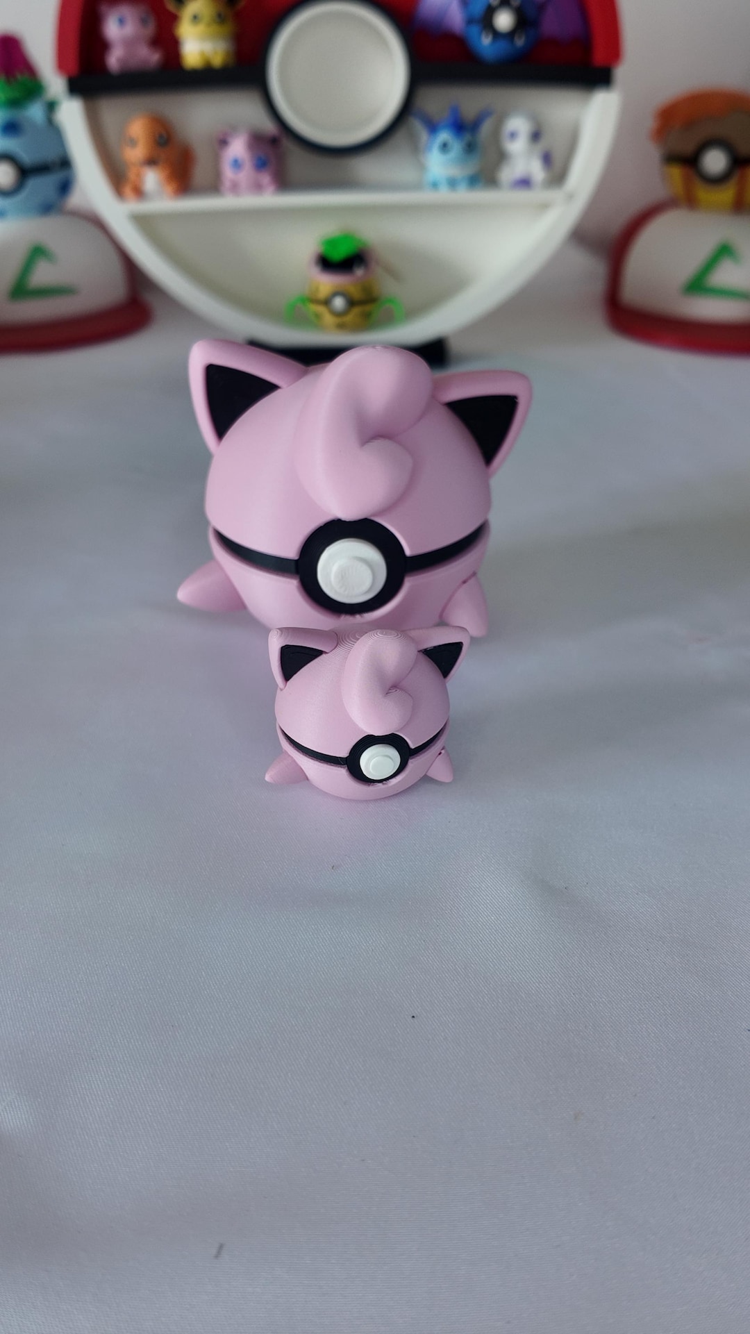 Jigglypuff Pokeball 3D Printed | Pokemon Collectible | Cute Gaming Desk ...
