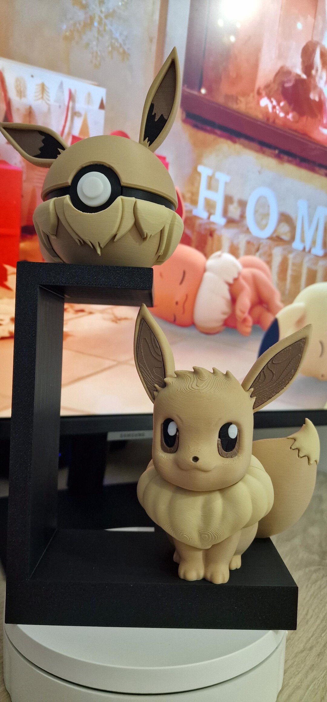 Eevee Ball Collectors Set Eevee Figure Exclusive Wall Display Stand - Etsy