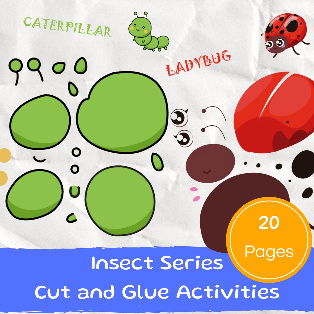 Cut and Paste Activities, Arrange Insect Series, Cut & Glue Game ...