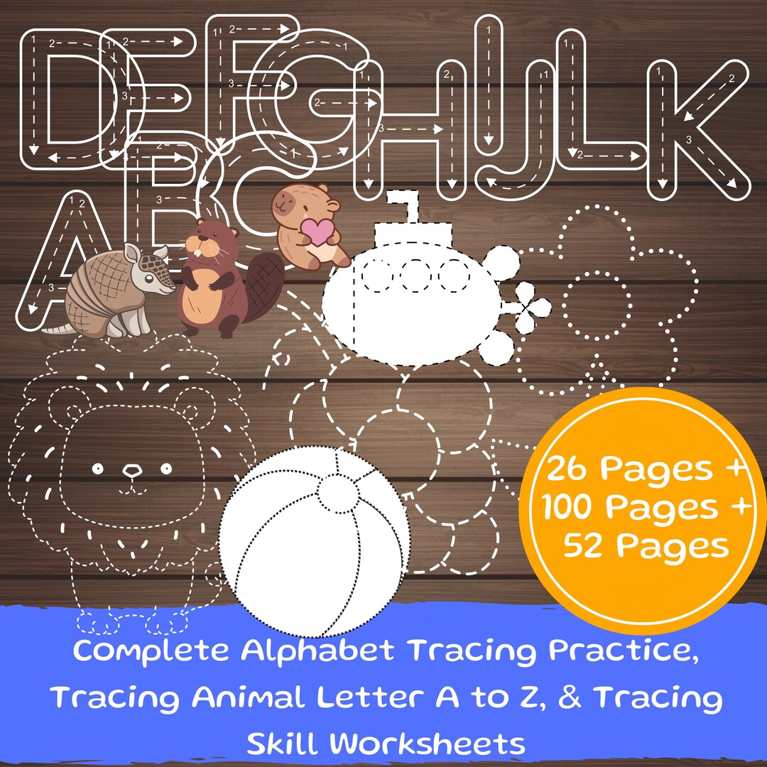 180+ Tracing Worksheets for Kids | Alphabet Tracing Worksheets for Kids ...