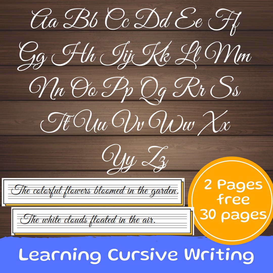 Cursive Handwriting Practice Worksheets for Kids - Fun and Engaging ...