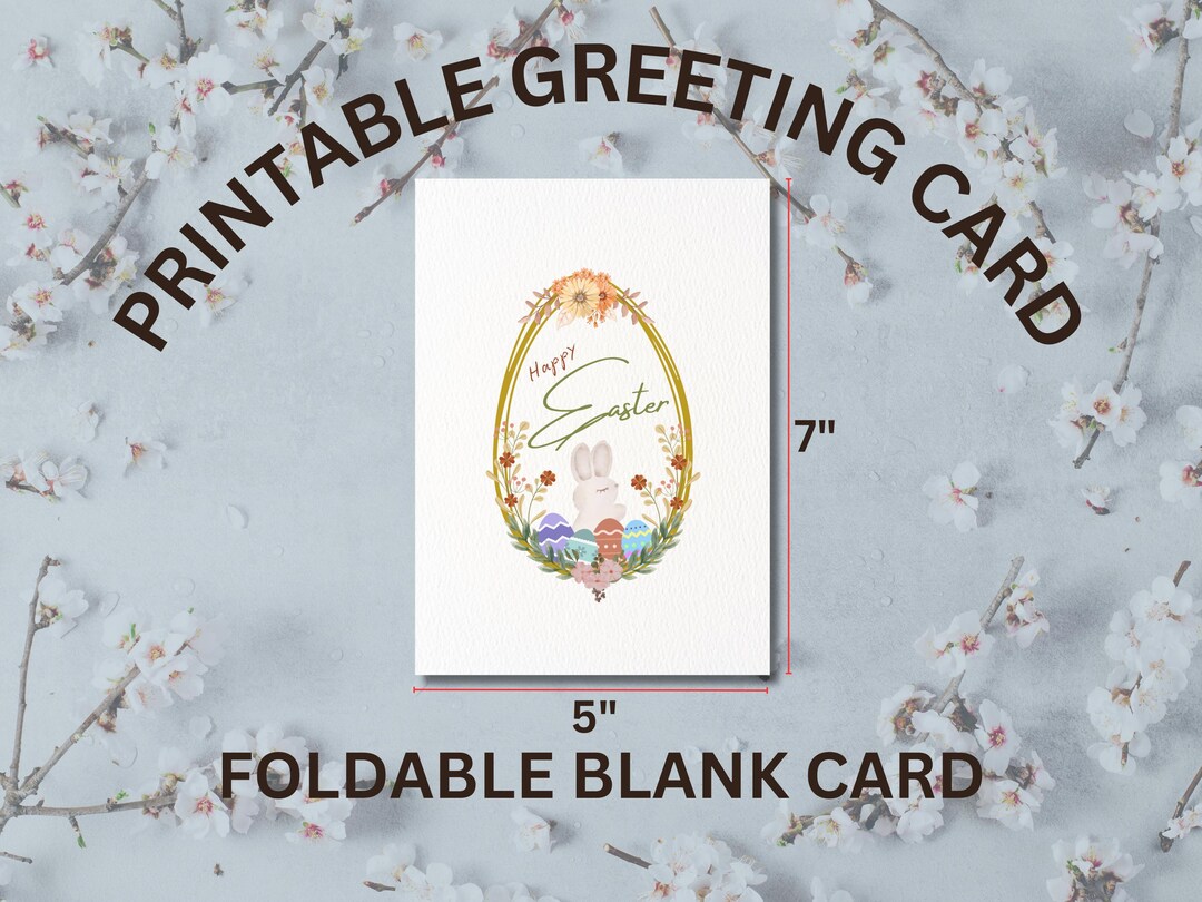 Printable Easter Greeting Card | Easy to Use With Folding and Cutting ...