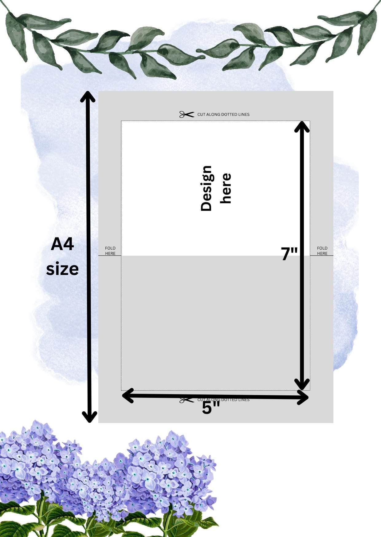 Printable Happy Birthday Greeting Card | Print in A4 Size Card or Paper ...