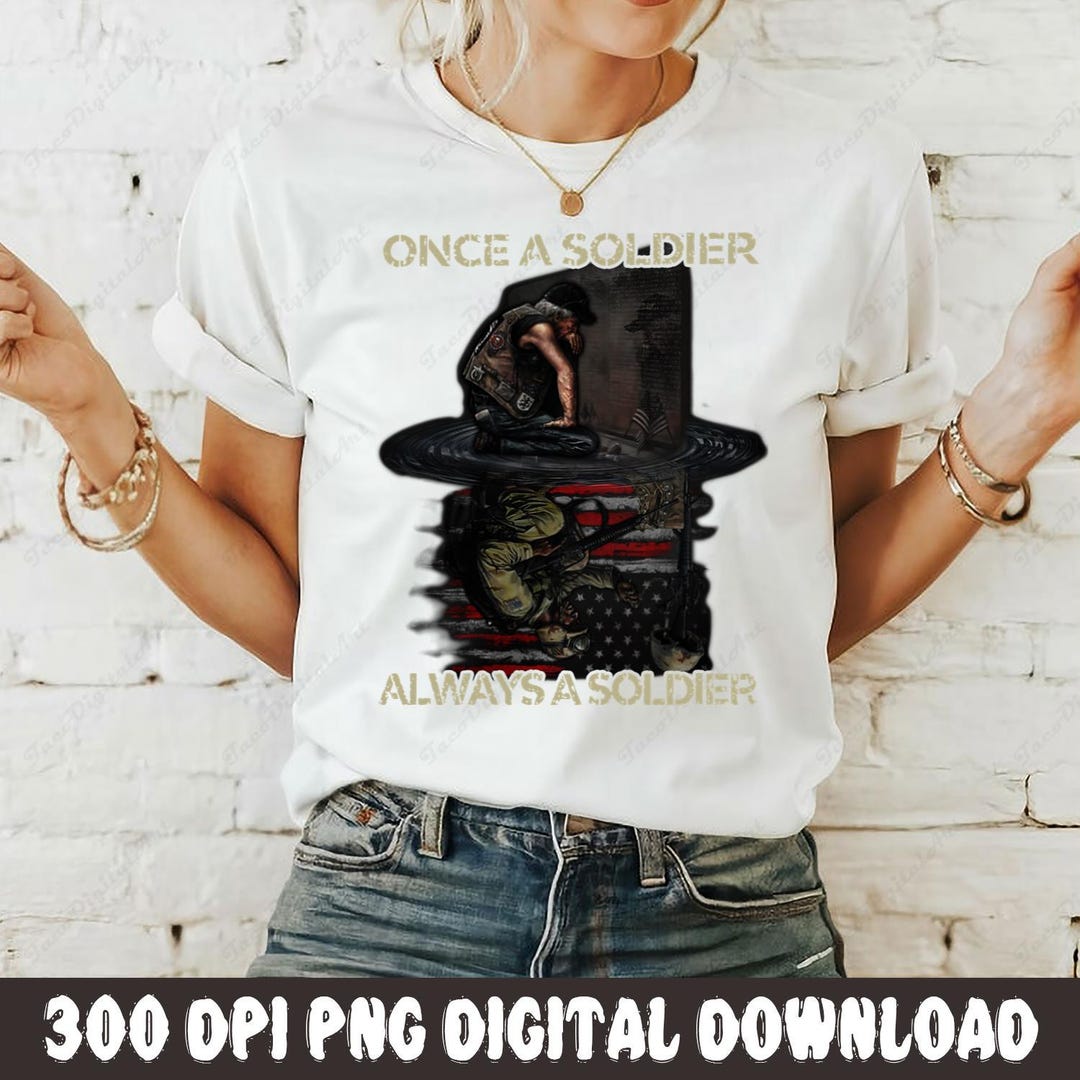 Soldier T-shirt PNG, Military Sublimation Design, Veteran Gift ...