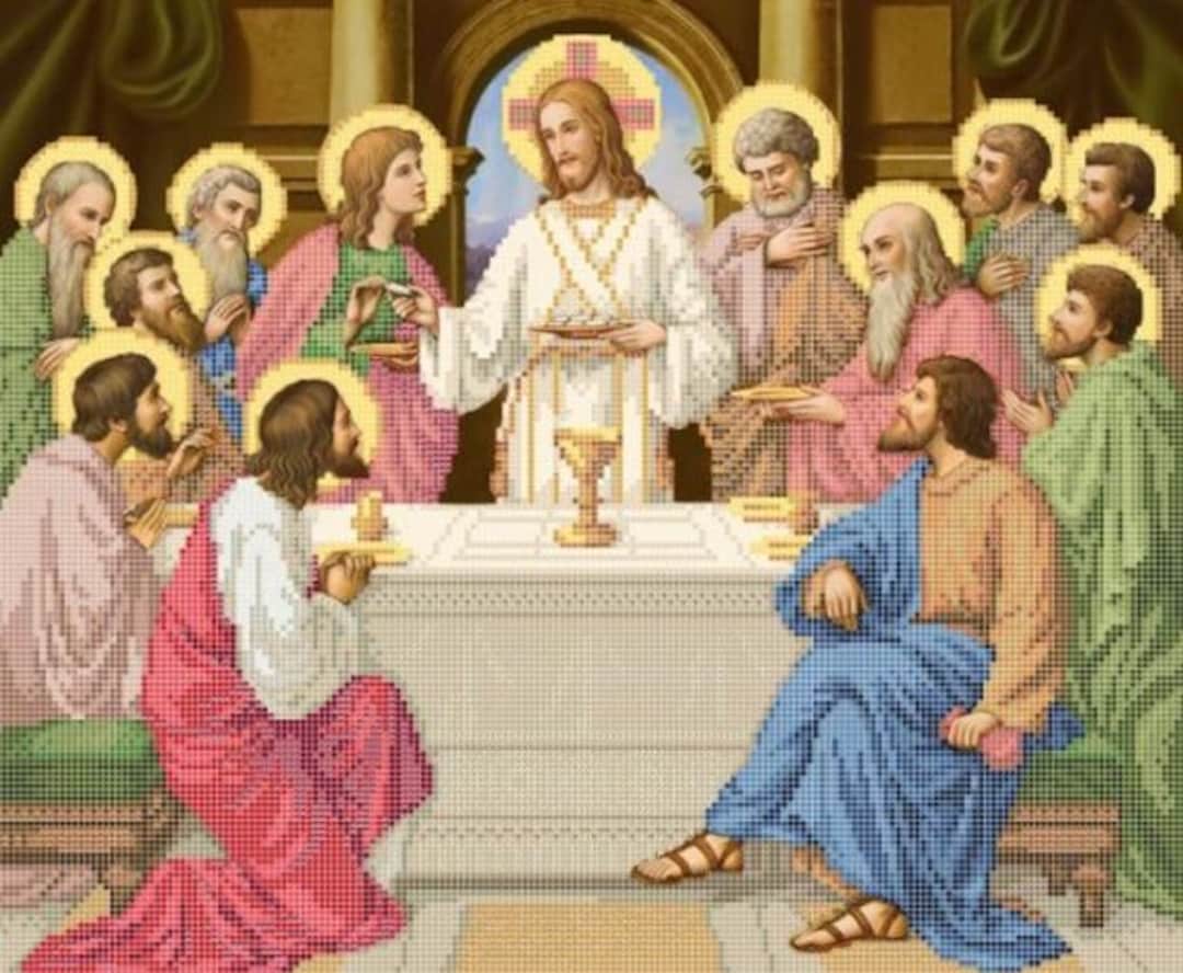 Last Supper Large Bead Embroidery Kit, Easy DIY Beadwork Craft Kit ...