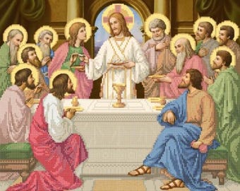 The Last Supper Large DIY Bead Embroidery Craft Kit Religious Pattern ...