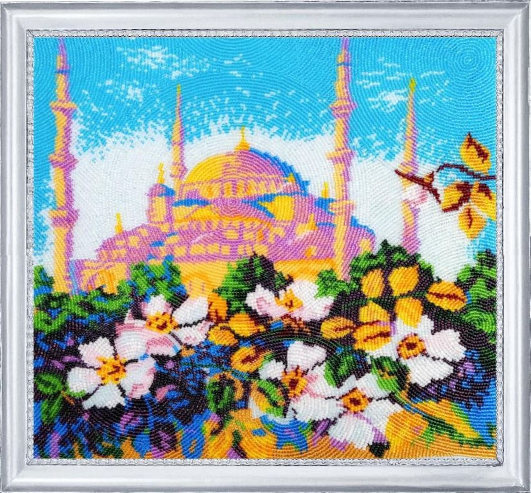 Hagia Sophia Small Bead Embroidery Kit, Beginner Needlework Craft Kit ...