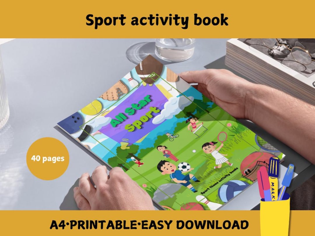 Sports Activity Book, Busy Book, Activity Book, Toddler Activity Book ...