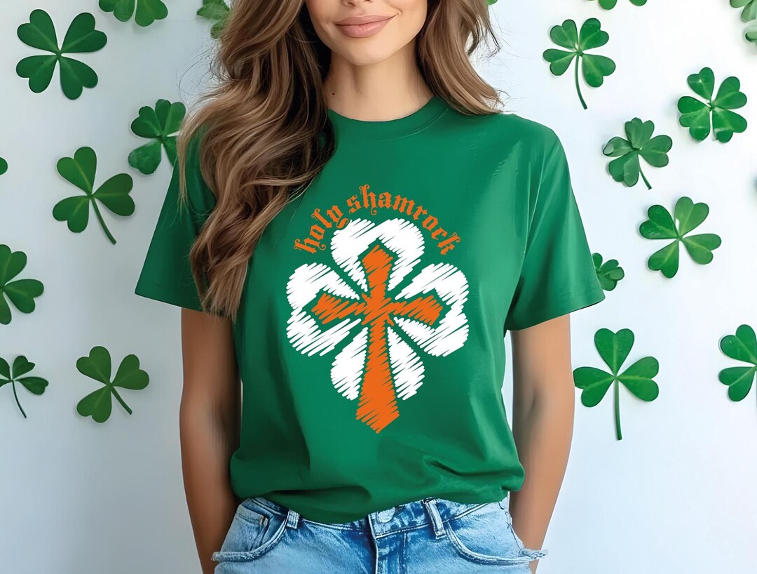 Holy Shamrock Png, St Patricks Day, Shamrock Shirt, Irish Sweatshirt ...