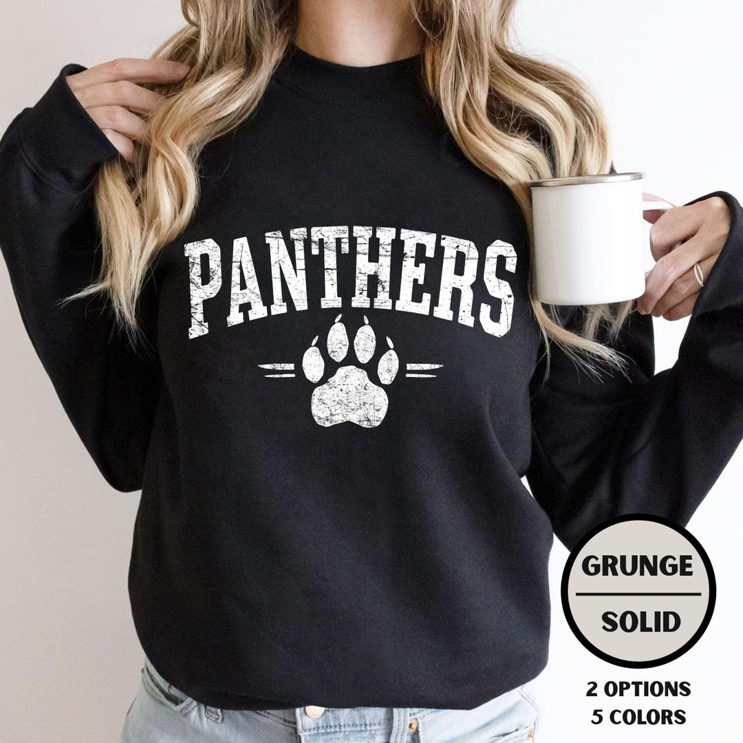 Distressed / Solid Panthers PNG, Game Day Mascot Style Design ...