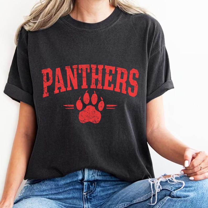 Distressed / Solid Panthers PNG, Game Day Mascot Style Design ...