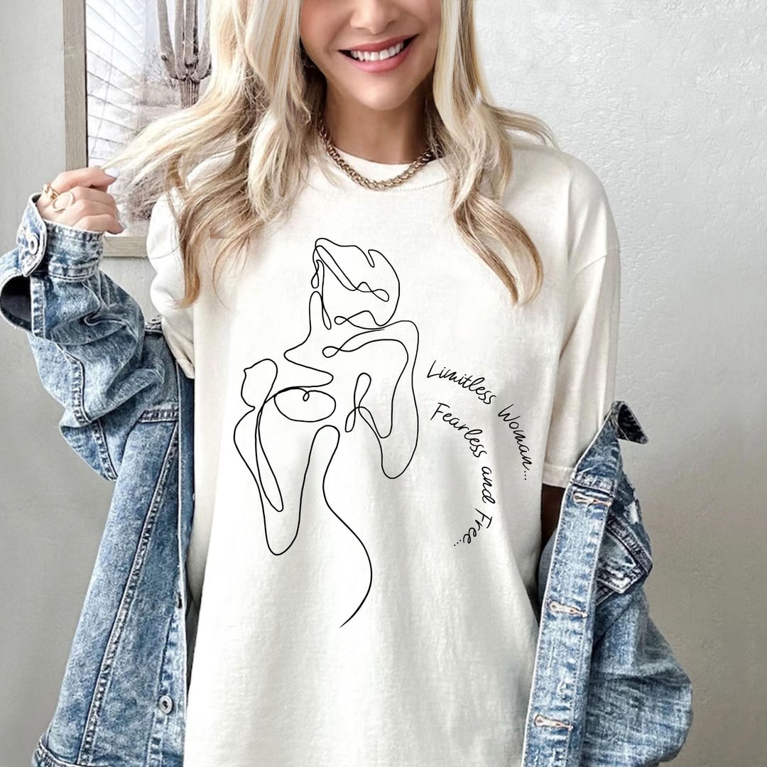 Limitless Woman Line Art PNG: Fearless & Free (digital Download) - Etsy