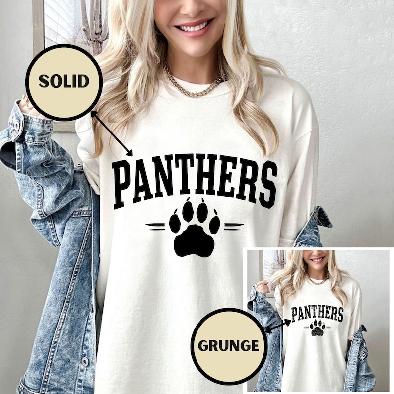 Distressed / Solid Panthers PNG, Game Day Mascot Style Design ...