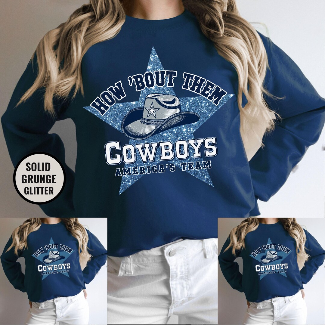 Blue Western Cowboys Team PNG | Grunge Glitter Football Design (digital ...