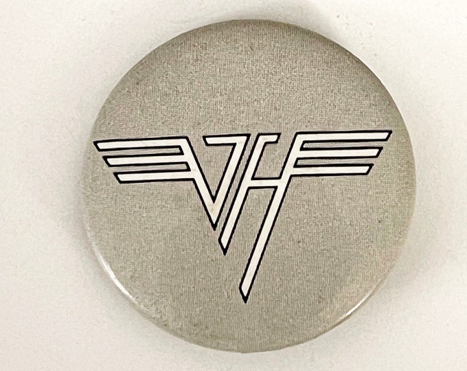 Vintage Van Halen Pin Back Button, Van Halen Button, Van Halen Pin, Van ...
