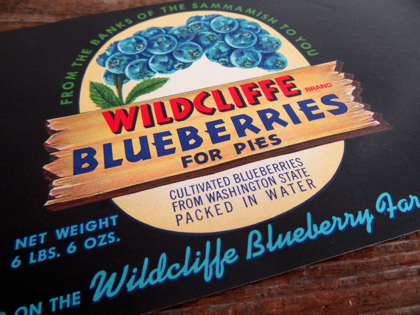Original Vintage Blueberry Crate Label Wildcliffe Blueberries - Etsy