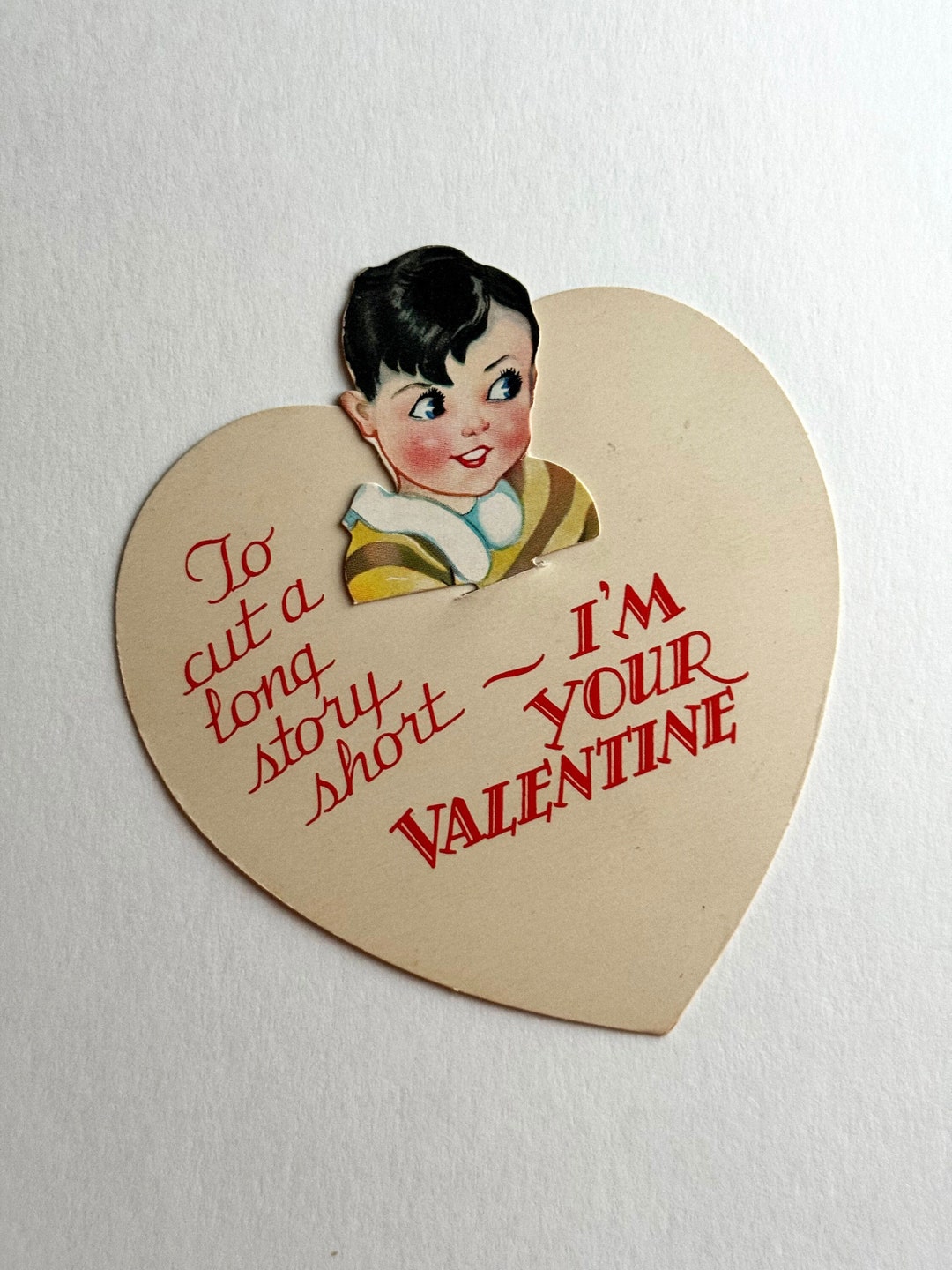 Vintage Valentine, Mechanical Valentine, 1940s Moveable Valentine Card ...