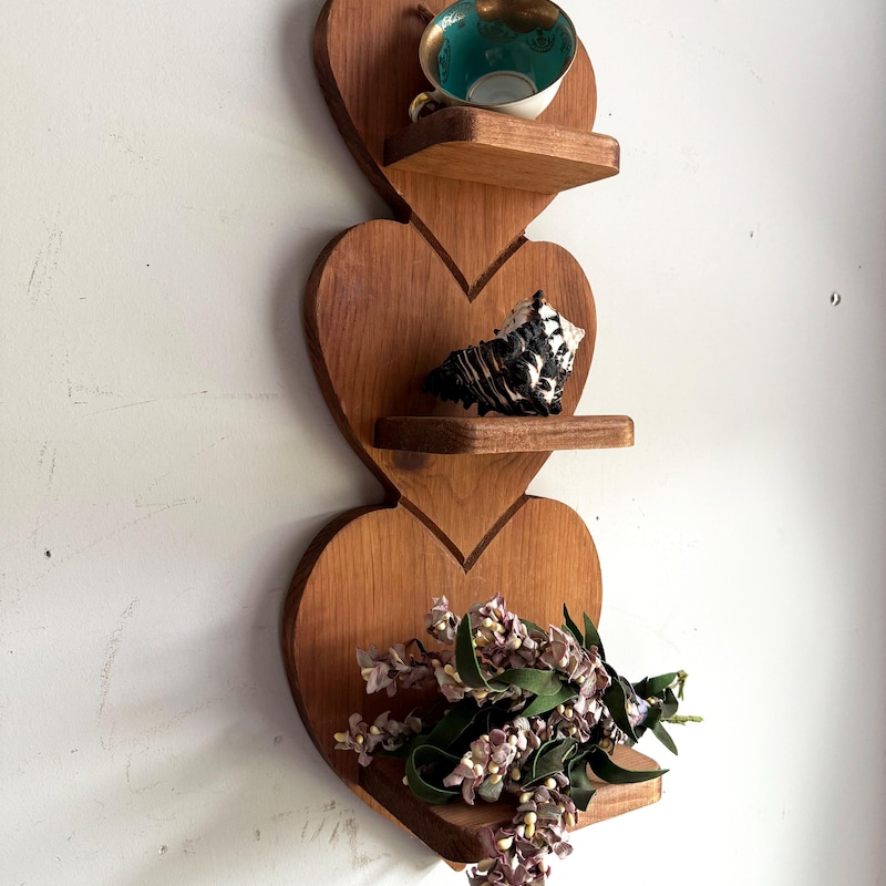Wood Heart Shelf - Etsy