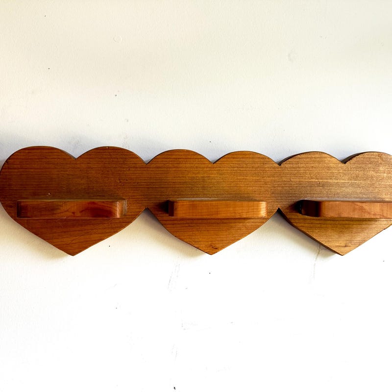 Wood Heart Shelf - Etsy
