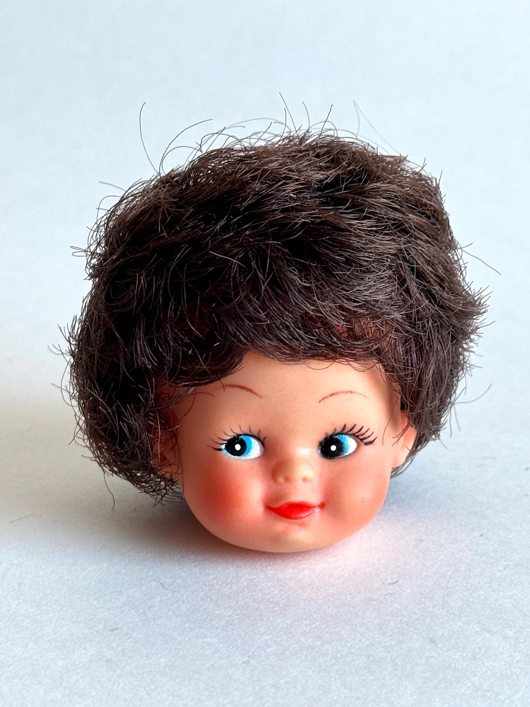 Vintage Plastic Doll Head With Hair Plastic NOS Taiwan 1 Pc, Vintage ...