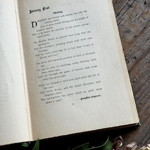 Antique Poetry Book Copyright 1900, Round the Year With the Poets by ...
