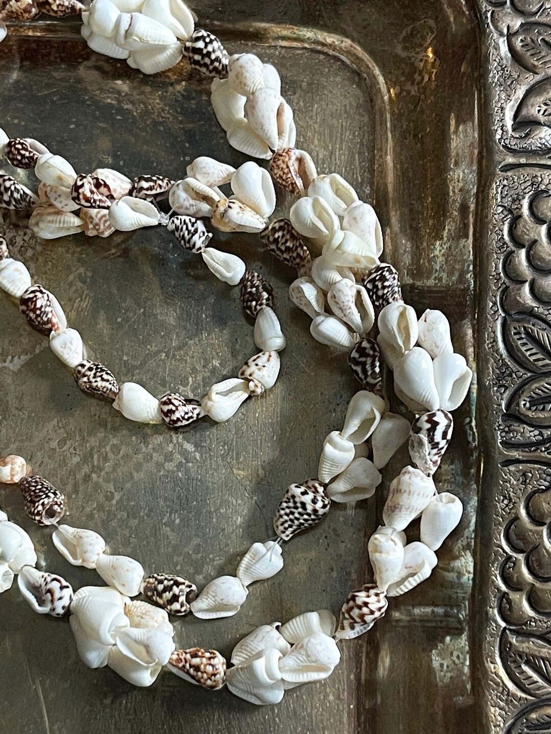 Vintage Seashell Lei Necklace Hawaii Island 18.5 Inches Shells ...