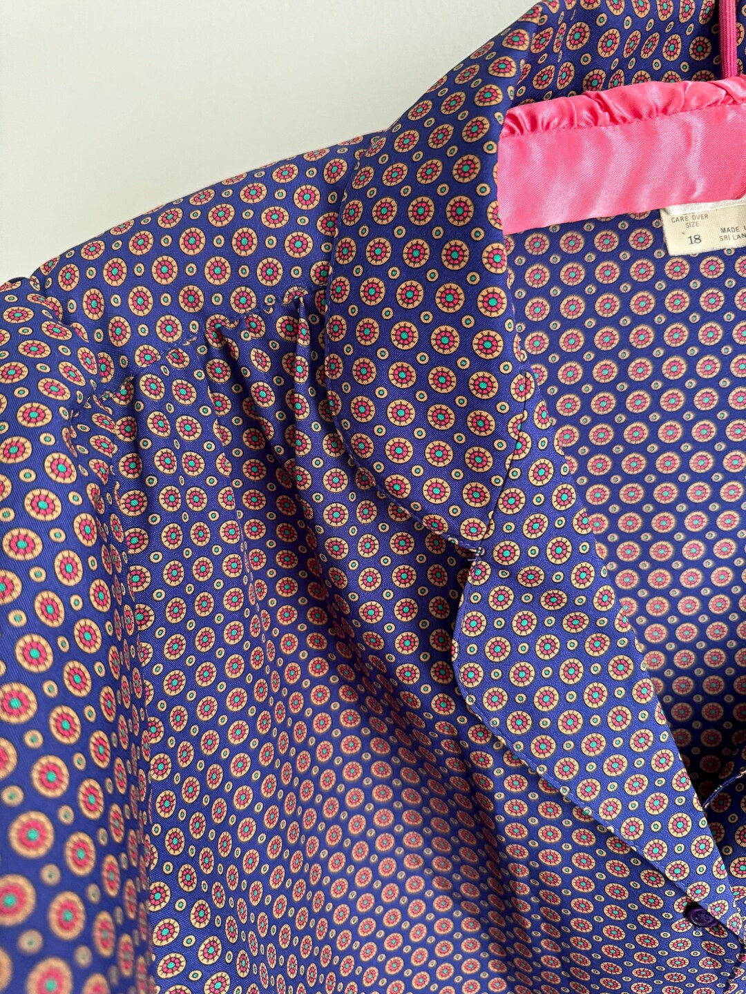 70s Secretary Style Novelty Print Blouse Ship 'n Shore Polyester ...