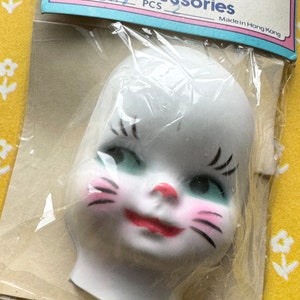 Vintage Plastic Bunny Face Hard Plastic NOS Hong Kong 2 Pc, LAST ONE ...