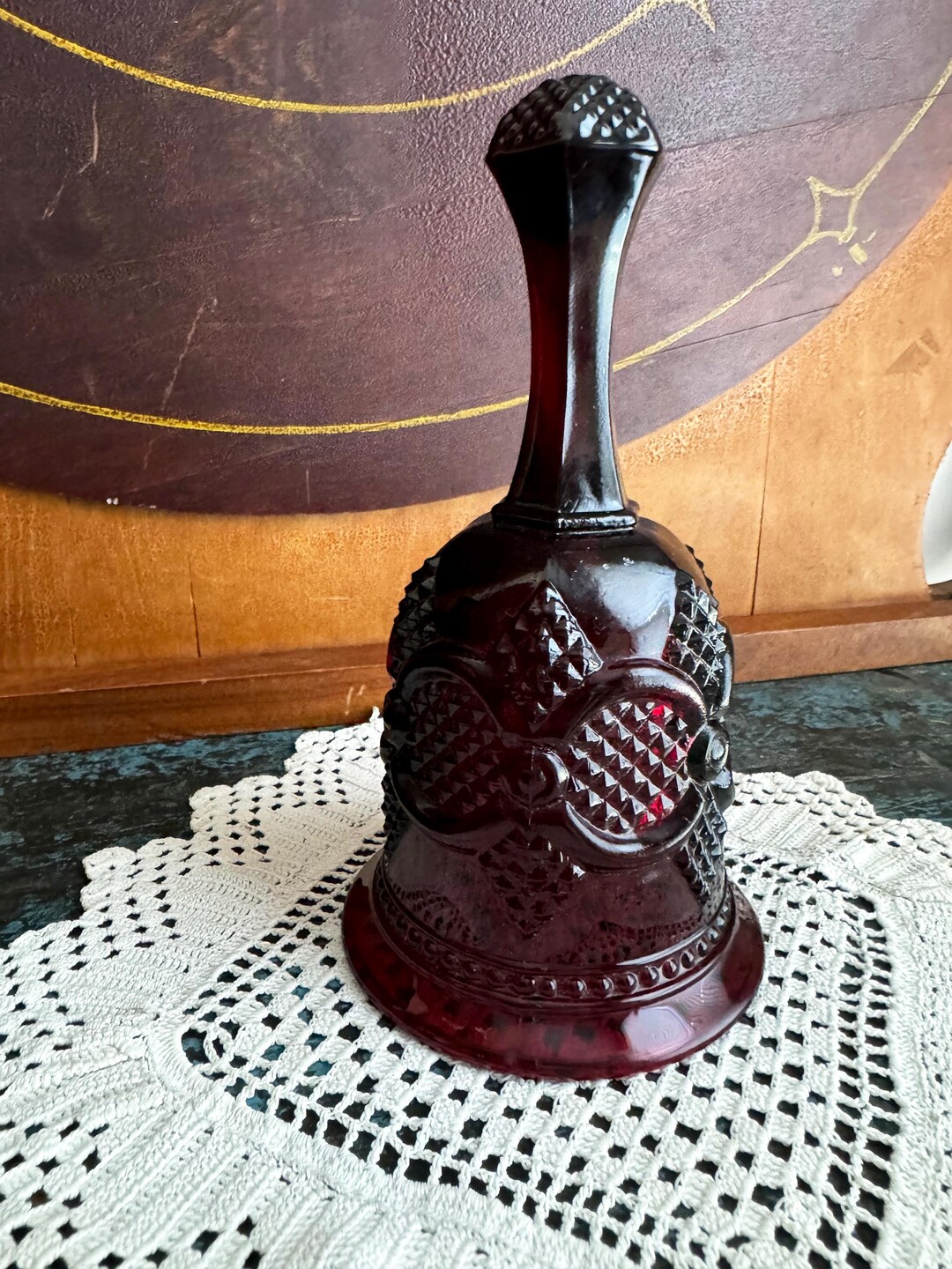 Cape Cod Collection Red Bell AVON 1970s, AVON Ruby Red Glass Bell ...