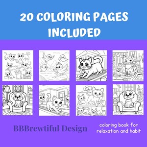 Funny Coloring Educational Printable for Kids With 20 Cute Animals ...
