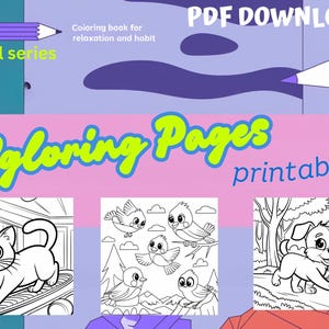 Funny Coloring Educational Printable for Kids With 20 Cute Animals ...