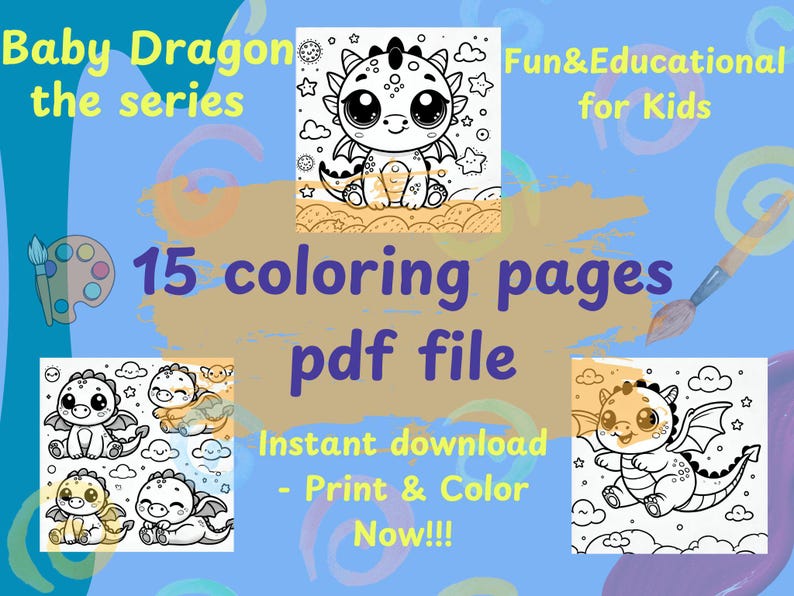 Funny Cute Baby Dragon Coloring Pages | Good Gifts |15 Printable ...