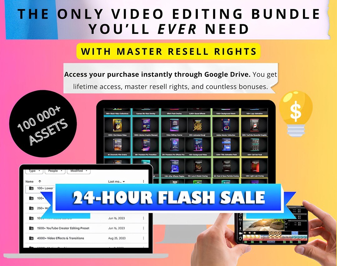 Over 100,000 Video Editing Assets Bundle 2.0 - Etsy