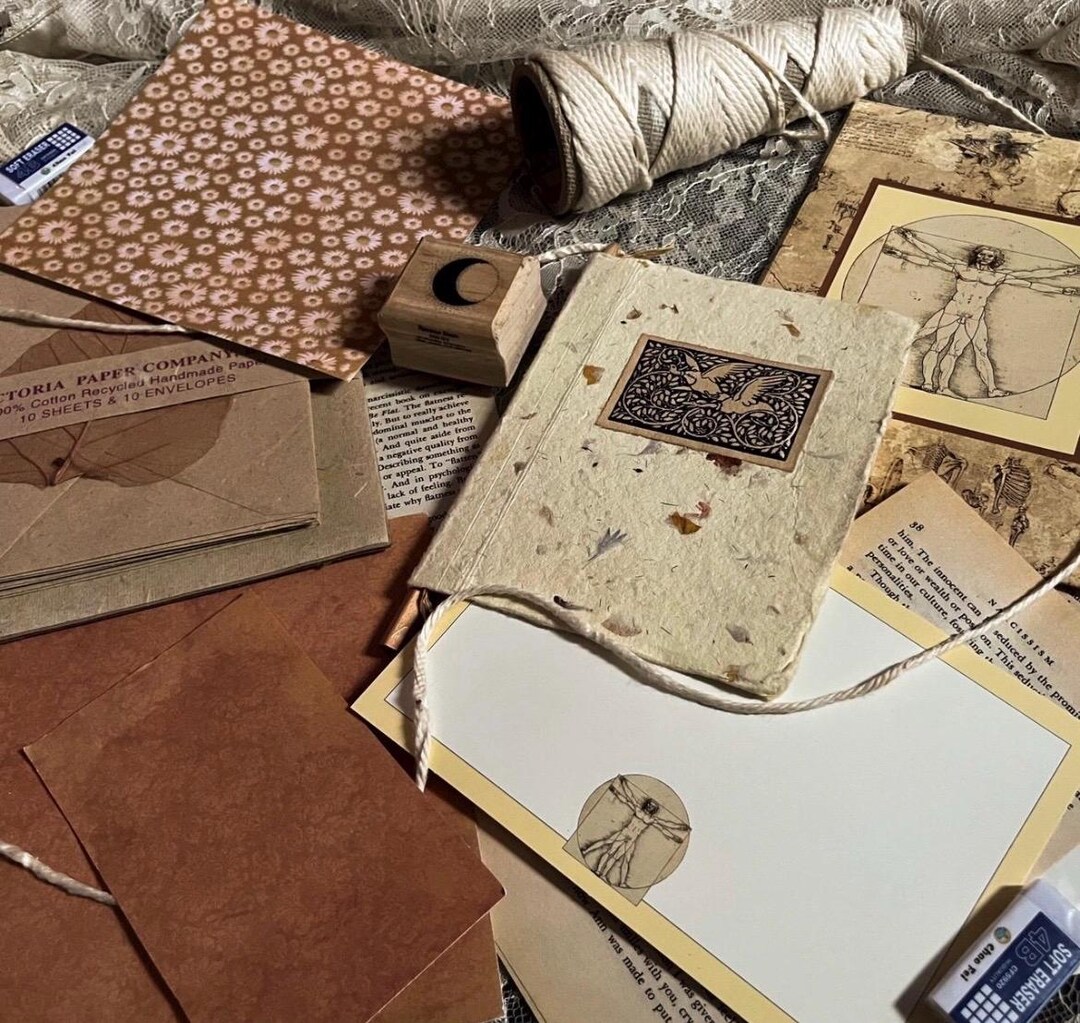 Vintage Renaissance Ephemera Kit: Handmade Paper Journal, Stationery ...