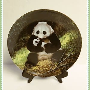The Panda Plate, COA, Artist Will Nelson, W.S. George, Wildlife Society ...