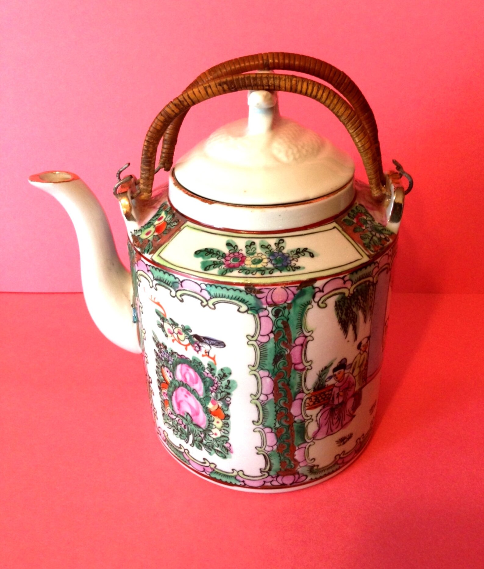 Chinese Canton Tea Pot Canton Lid Handles 1920's Yue - Etsy